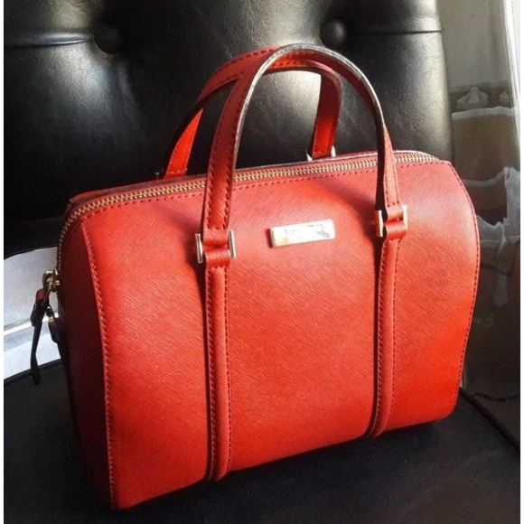 kate spade | Bags | Kate Spade Red Mini Newburry Lane Cassie Saffiano ...